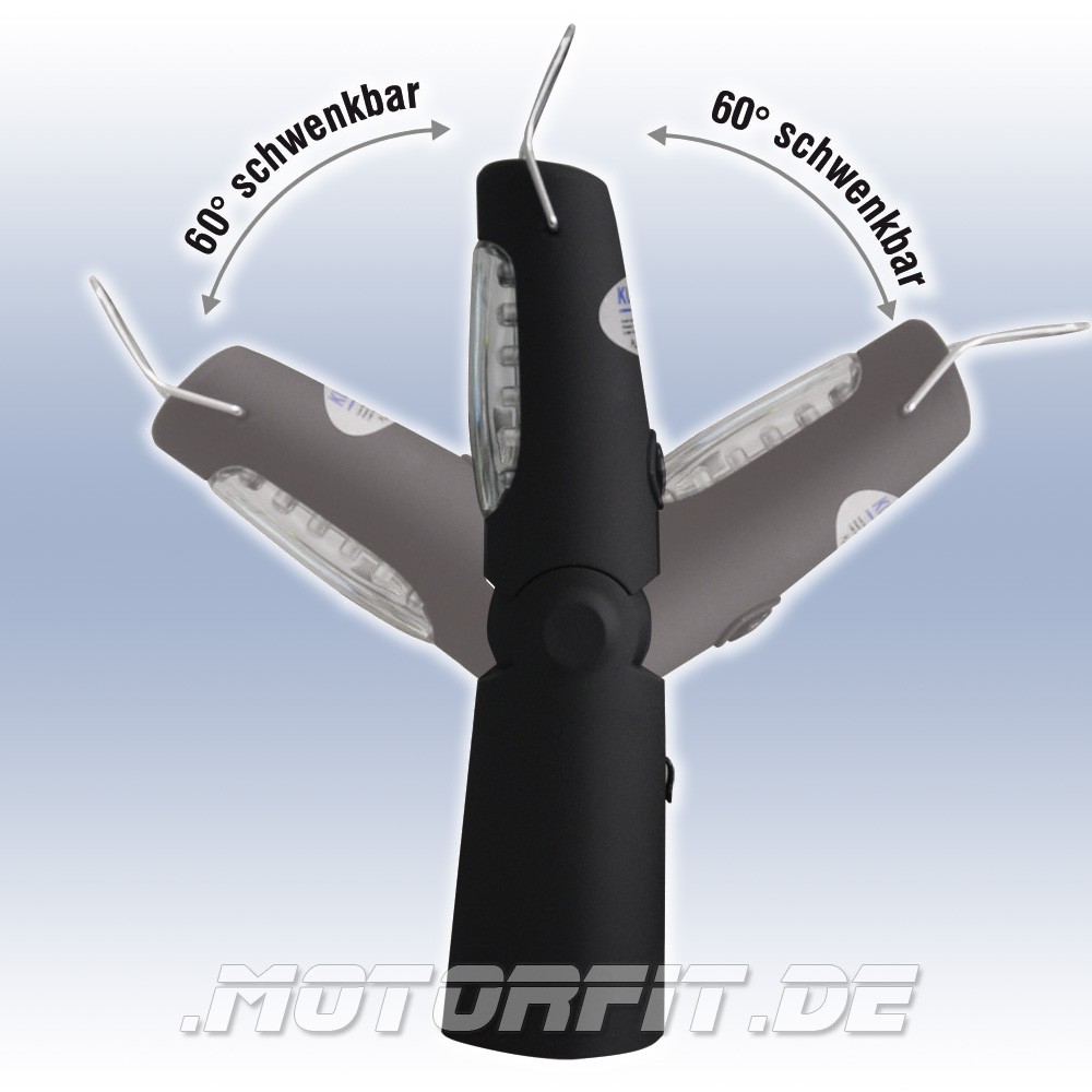 KUNZER AKKU LED Handleuchte / ARBEITSLAMPE Li-Ion Schwenkbar - Schwarz ...