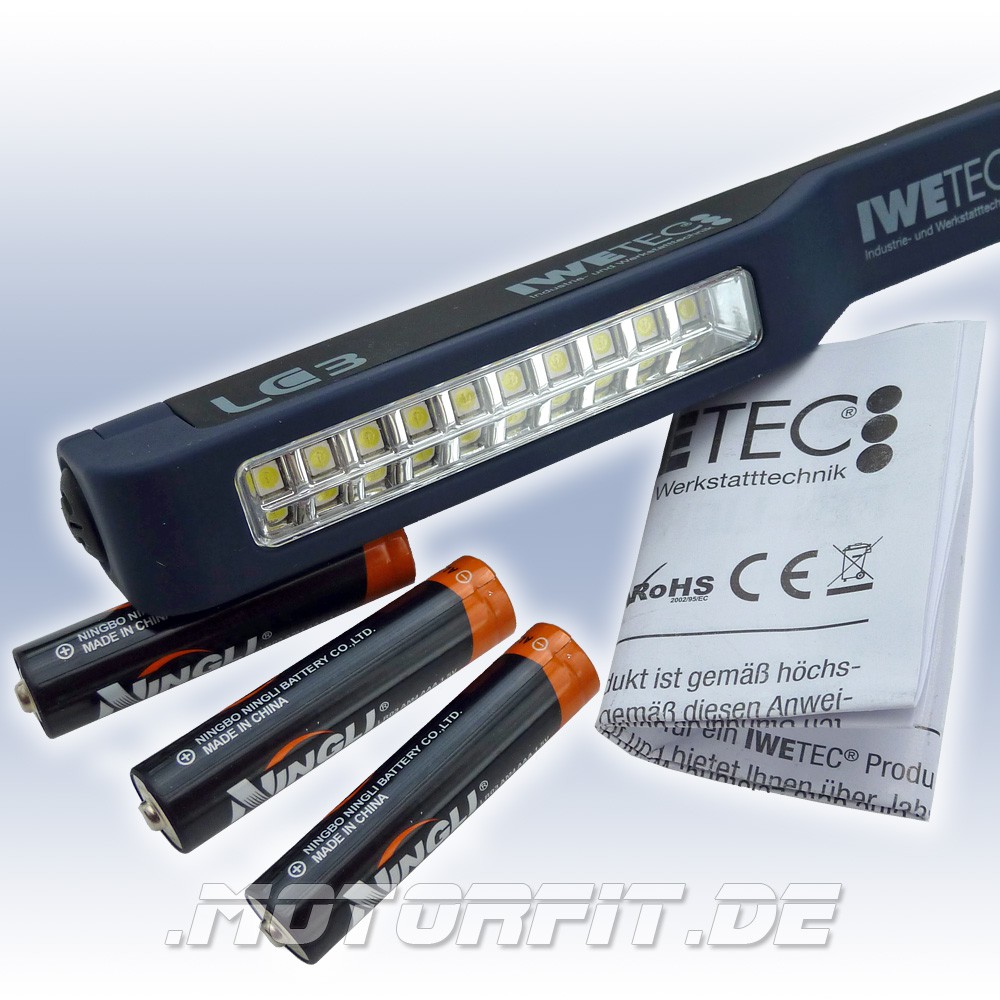 IWETEC LED Pen-Light Stiftlampe - Magnet-Clip und Boden - inkl. 3 AAA ...