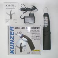 KUNZER AKKU LED Handleuchte / ARBEITSLAMPE Li-Ion Schwenkbar - Schwarz ...