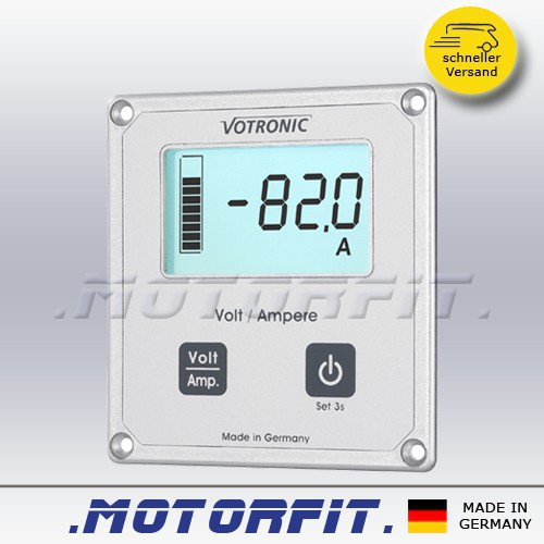 Votronic LCD-Volt / Amperemeter S mit Shunt 100 A Votronic-Ladetechnik ...